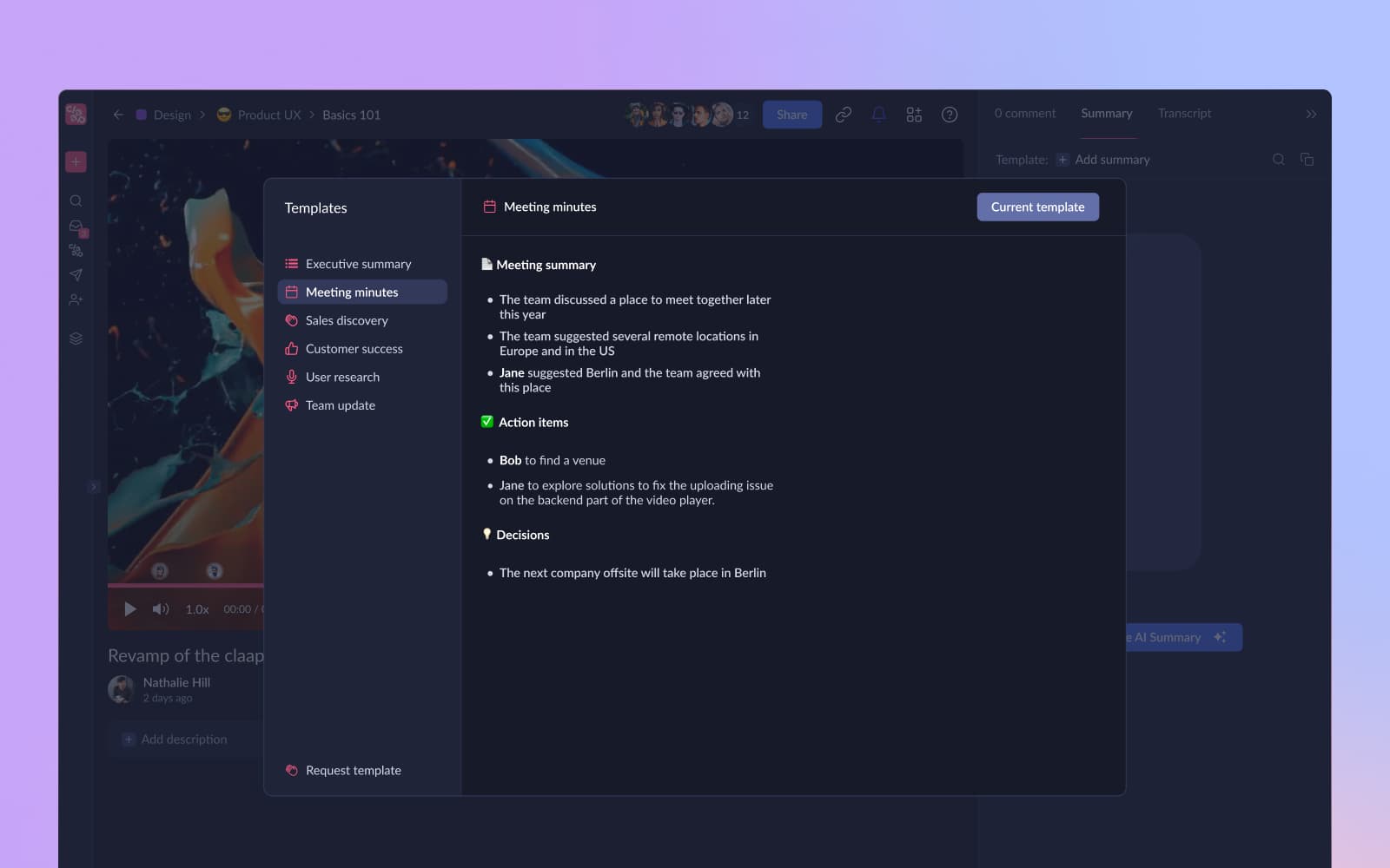 Audio Transcription - Generate meeting transcripts in seconds